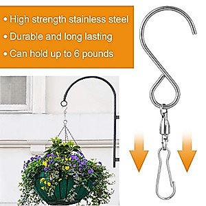 Kuuqa Swivel Hooks Clips for Hanging Wind Spinners Wind Chimes Crystal Twisters Party Supply(6 Pack)