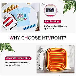 HTVRONT Heat Press Machine for T Shirts, 10"X10" Portable T Shirt Press Machine, Fast Heat-up Iron Press Heat Transfer Machine for Hat, Vinyl, Sublimation (Raspberry)