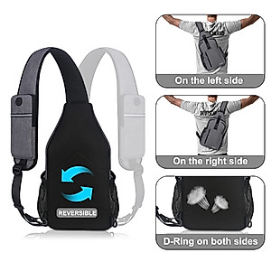 Lacdo Sling Bag Sling Backpack Travel Hiking Daypack Crossbody Shoulder Bag