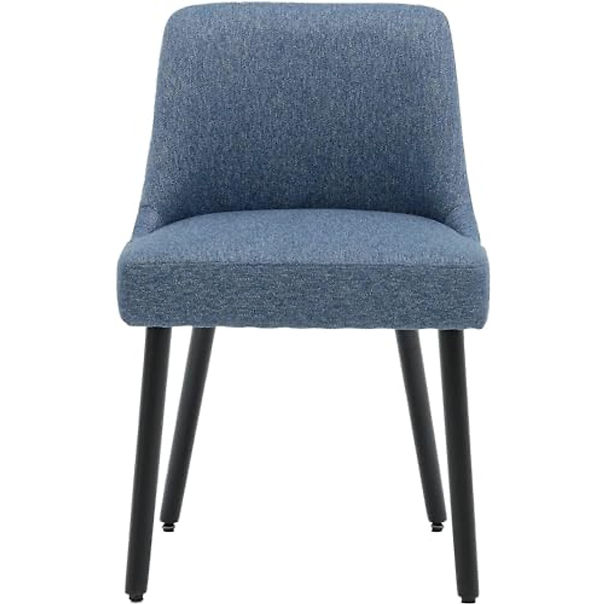 MINCETA Dining Chair,Morden Wood Leg Upholstered Kitchen Chair Set of 2,Performance Fabric in Navy