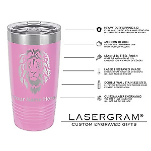 LaserGram 20oz Vacuum Insulated Tumbler Mug, Cup Cake, Personalized Engraving Included (Light Purple)