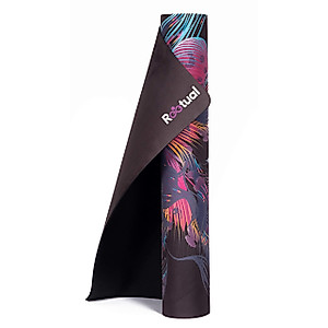 Reetual, The Yoga Mat That Adores Sweat | Premium Hot Yoga Mat Non Slip Towel Combo - with Carrying Strap | Eco Friendly | Designed for Bikram, Hot Yoga, Ashtanga, Vinyasa, Power (Jungle)