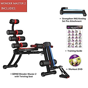MBB 22 in 1 Wonder Master Core & Abdominal Workout Chair,Foldable & Adjustable Rowing Machine,22 Ways to Exercise,Fitness Equipment for Home Gym Sports
