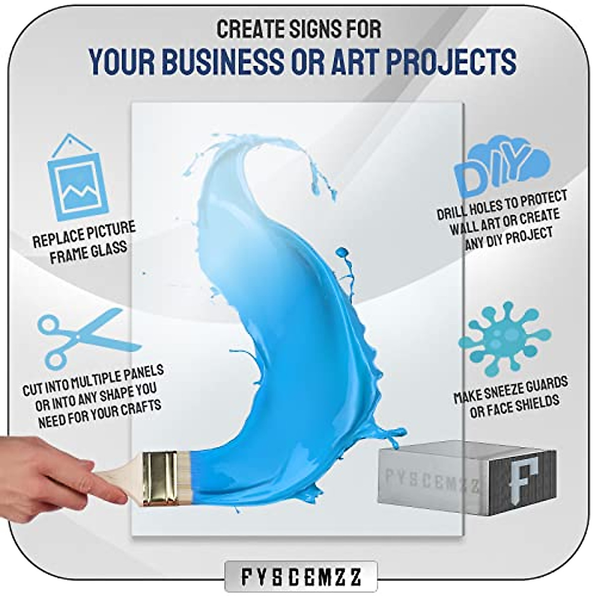 10PCS 8.5" X 11" X 0.04" PET Clear Plexiglass Plastic Sheets for DIY Display Projects and Crafts