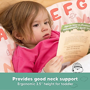 KeaBabies Toddler Pillow with Pillowcase - 13x18 My Little Dreamy Pillow - Organic Cotton Toddler Pillows for Sleeping, Kids Pillow, Travel Pillows for Sleeping, Mini Pillow, Toddler Bed Pillows