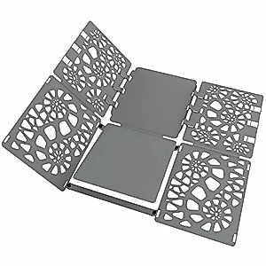 BoxLegend Shirt Folding Board V2-plus T Shirt Folder Durable Plastic Easy and Fast Folding Board for Adult and Kids Grey