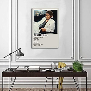 DRWW Michael Jackson Thriller 90s Vintage Poers for Room Aehetic Canvas Poer Wall Art Der Print Picture Paintings for Living Room Bedroom Deration 12×18h(30×45cm) Unframe-yle1