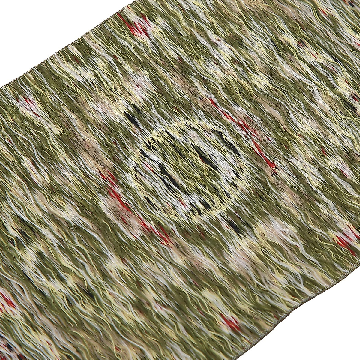 LZKW Turkishness Floral Print, Doll House Asseccories Dollhouse Furniture Dollhouse Blankets Dollhouse Accessories 1:12 Miniature Carpet for Miniature Dollhouse(Red Satin)