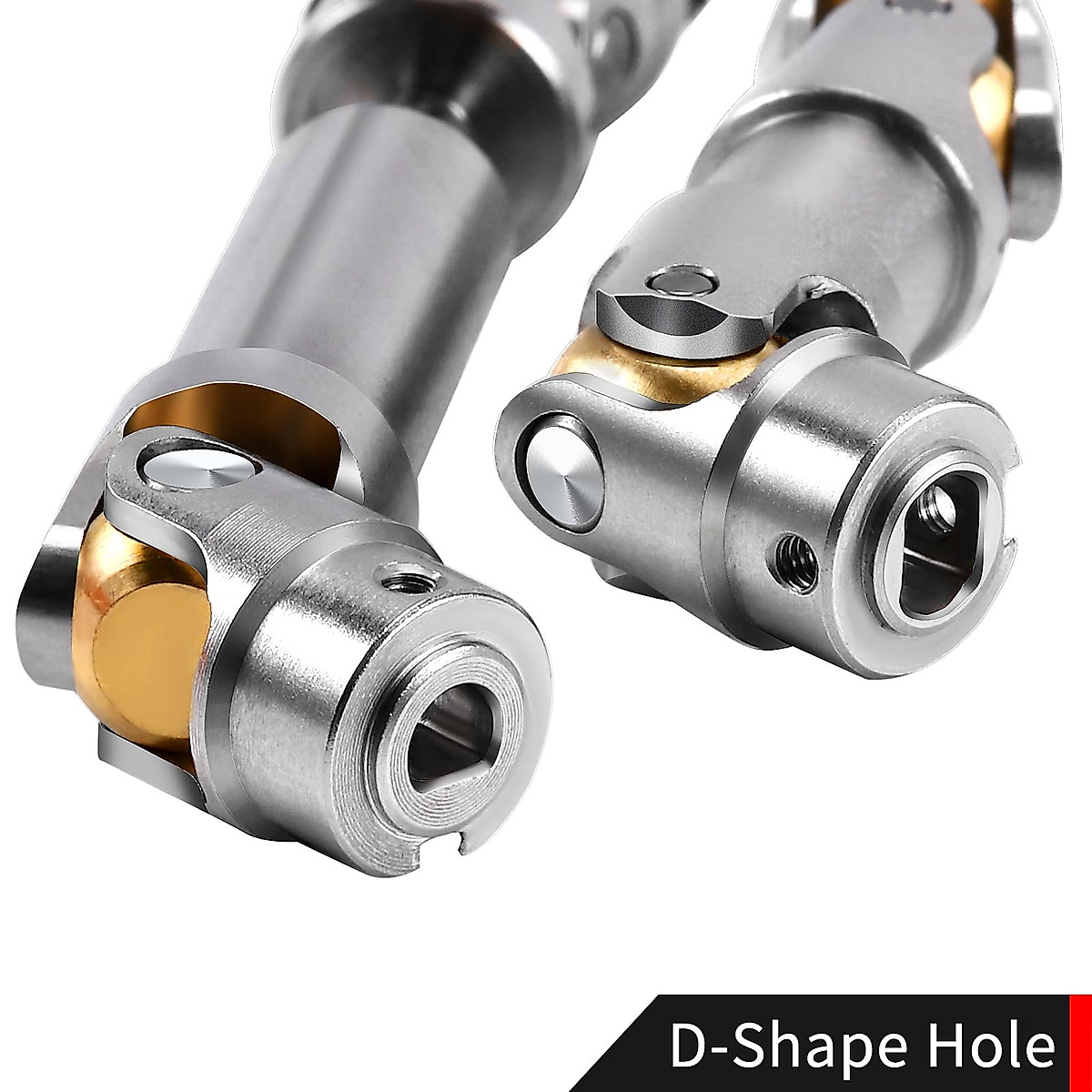 2Pcs SCX24 Driveshaft Stainless Steel Center Drive Shaft for Axial SCX24 XC-1 1/24 RC Crawler Upgrade