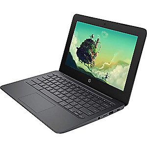 HP 2021 Newest Chromebook 11.6" HD Laptop for Business and Student, Intel Celeron N3350, 4GB RAM, 32GB eMMC, Webcam, USB-A&C, WiFi, Bluetooth, Chrome OS, Ghost Manta 64GB SD Card & Accessories