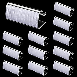 Table Skirting Clips Table Skirt Clips Table Cover Tablecloth Clips Clear Tablecloth Clips Clear Table Edge Clips for Indoor Outdoor Events Wedding Meeting Party Picnic Banquet (12 Pieces)