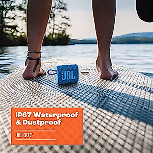 JBL Go 3 Eco: Portable Speaker with Bluetooth, Built-in Battery, Waterproof and Dustproof Feature - Green