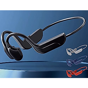 Premium Bone Conduction Headphones Wireless Bluetooth 5.0 Earbuds Open Ear Headphones Business Headset Built-in Mic,Sweatproof Earphones Sports Headset for Running,Cycling,Hiking,Gym (Red)