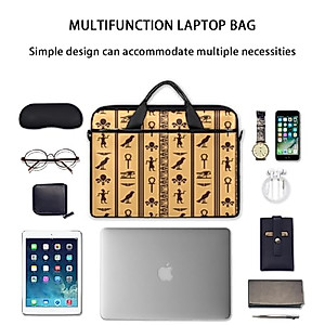 Ethnic Culture Laptop Computer Bag Waterproof Shoulder Messenger Bag 13-15 inch Durable Laptop Tote Bag with Shoulder Strap Handle Lightweight Crossbody Briefcase