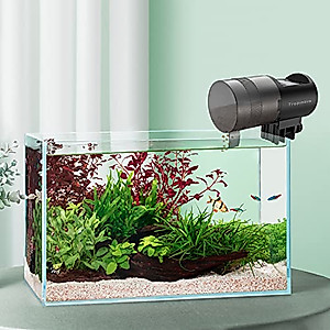 Tropinova Aquarium Automatic Fish Feeder Moisture-Proof Auto Fish Food Dispenser for Aquarium or Small Fish Turtle Tank