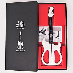 Nikken Cutlery Guitar Scissor SekiSound Pearl White with a stand (Gift Box Included) Hobby Tool SS-35PW