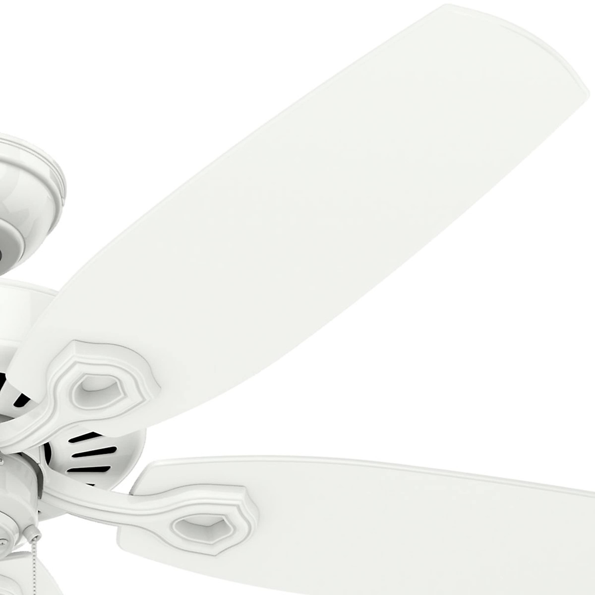 Hunter Fan Company 53240 Builder Elite Indoor Ceiling Fan with Pull Chain Control, 52", Snow White Finish