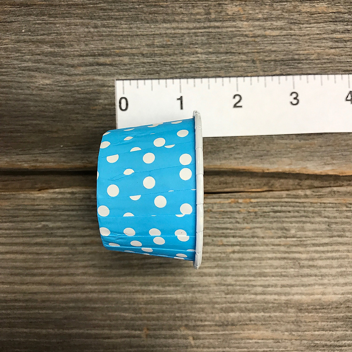 Bulk Candy Nut Mini Baking Cups - Blue White Dot - 100 Pack