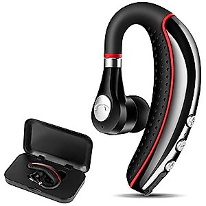 Bluetooth Headset V5.0,Wireless Bluetooth Earpiece with Noise Canceling Mic for Cell Phone,Ultralight Business Earphone for Driving/Trucker/Office,Sweatproof Headset for Android/iPhone/Smartphone
