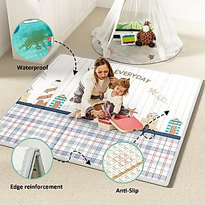 UANLAUO Baby Playpen with Mat, 59x59inch Playpen for Babies and Toddlers, Extra Large Baby Playpen,Kids Play Pen,Baby Fence,Big Playpen for Infants with Gate,Playard for Baby