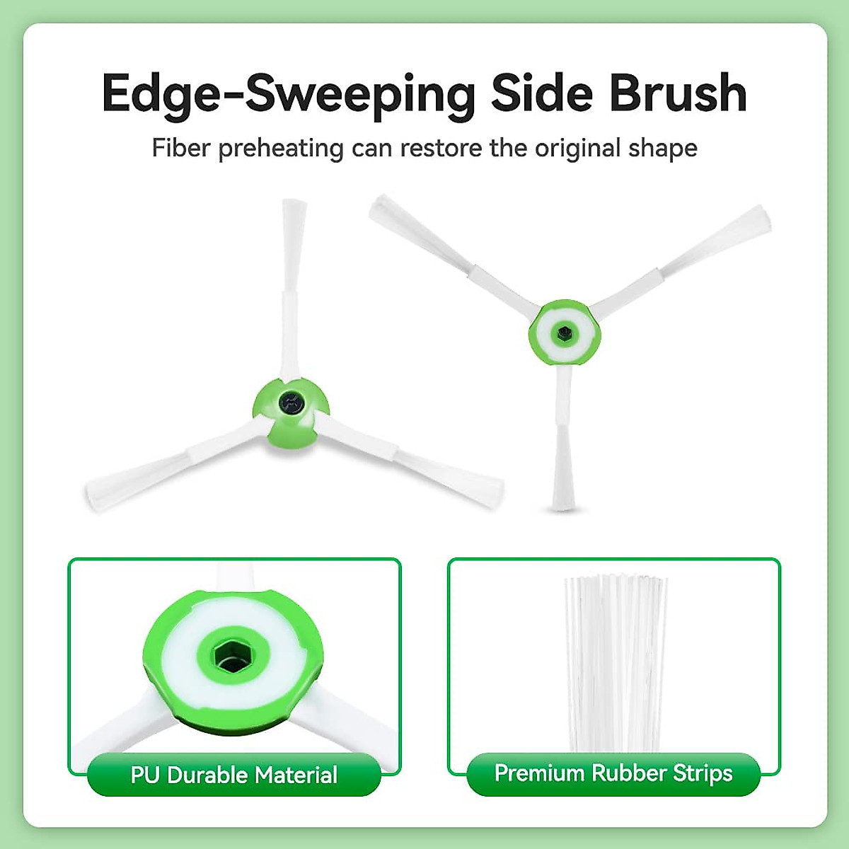 Replacement Parts for iRobot Roomba i7 i7+ i3 i3+ i4 i4+i6 i6+ i8 i8+/Plus E5 E6-2 Sets of Multi-Surface Rubber Brushes, 8 Filters, 8 Edge-Sweeping Brushes - Efficient Cleaning and Maintenance