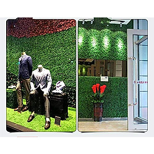 Artificial Hedges Panels,Artificial Boxwood Hedge Mat, Boxwood Greenery Ivy Privacy Fence Screening, Home Garden Outdoor Wall Decoration, 20"x20" per pc (12 pcs Pack) (boxwood green)
