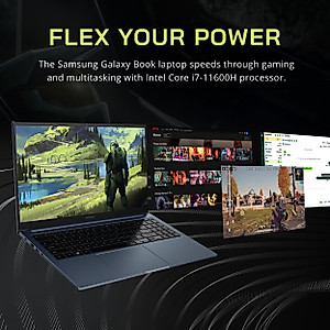 SAMSUNG Galaxy Book Odyssey 15.6" FHD Laptop, Intel Core i7-11600H, 16GB RAM, 512GB PCIe SSD, NVIDIA GeForce RTX 3050 Ti, 720P HD Webcam, Mystic Black, Win 11 Pro, 32GB Hotface USB Card