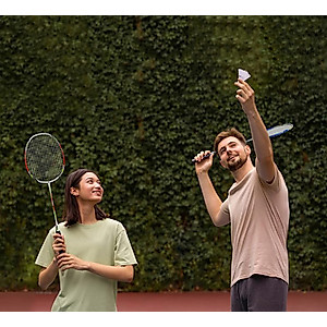 Senston Badminton Rackets Set of 2, Graphite Shaft Badminton Racquets Including Badminton Bag, 2 Badminton Shuttlecock, 2 Racquet Grip