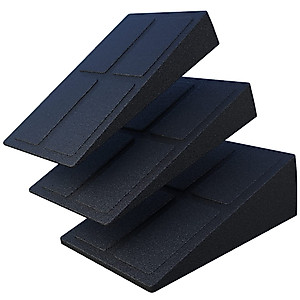 Squat Wedge Block (Box of 3) - Knees Over Toes Epp Foam Blocks - Non-Slip Calf Raise Block - Adjustable Slant Board for Squats - Squat wedges for Yoga & Stretching - Calf Exercise Equipment