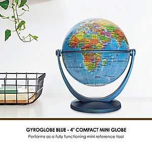 Waypoint Geographic GyroGlobe World Globe, 4", Blue Oceans