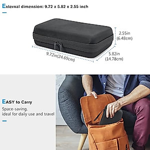 ProCase Hard Travel Electronic Organizer Case for MacBook Power Adapter Chargers Cables Power Bank Apple Magic Mouse Hard Drive USB Flash Disk SD Card Small Portable Accessories Bag -M, Black