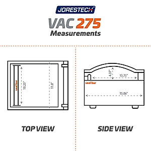 JORESTECH CHAMBER VACUUM BAG SEALER WITH ROTARY PUMP AND EMBOSSING TECHNOLOGY