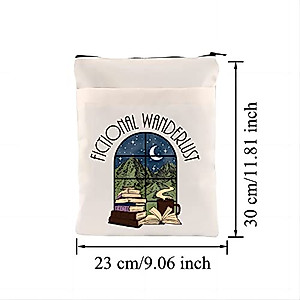 CHOORO Fictional Wanderlust Book Protector Book Lover Gift Bookish Book Sleeve Librarian Gift (Fictional- Wanderlust)