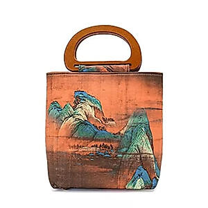 ZLXDP Women's Vintage Handbag National Dinner Handbag Women's Printed Handbag
