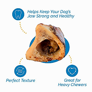 123 Treats Marrow Bones for Dogs - 5-6 inches (6 Count) Natural Beef Dog Treats, Easily Digestible Bone Marrow Dog Treats for Healthy Snacking, Long-Lasting Bones for Dogs