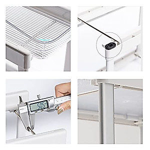 Nyxozonny 2-Tier Pull-Out Sliding Under Sink plastic Stackable Organizer for Bathroom & Cabinet & Kitchen Storage,Plastic Drawer & ABS Pole, Anti-Rust,White