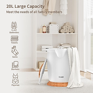 COLIBEN Towel Warmer, Towel Warmer for Bathroom with Aromatherapy, 1 Hour Auto Shut Off, Even Heating, Towel Warmer Bucket Heater Fit Up to Two 40"X70" Oversized Bath Towels, Bathrobes, PJ's, Blanket