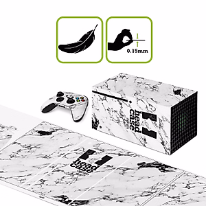 Head Case Designs Officially Licensed LebensArt Blue Malachite Art Mix Vinyl Sticker Gaming Skin Case Cover Compatible with Xbox Series X Console