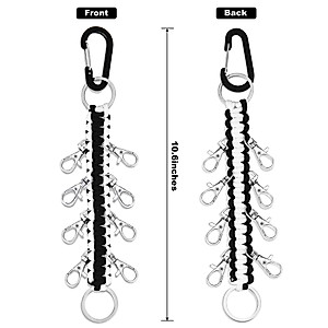 2 Pieces Paracord Cheer Bows Holder Paracord Keychain for Teen Girls Cheerleader Sports