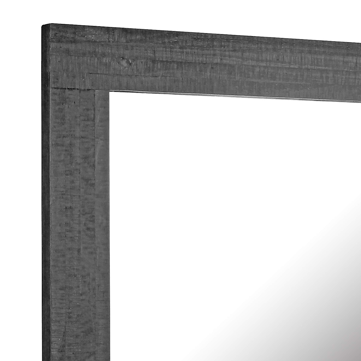 Stonebriar 24" x 18" Rectangle Black Wood Frame Wall Mirror with Attached Hanging Brackets, Decorative Country Rustic Decor for The Living Room, Bedroom, Bathroom, Hallway, and Entryway