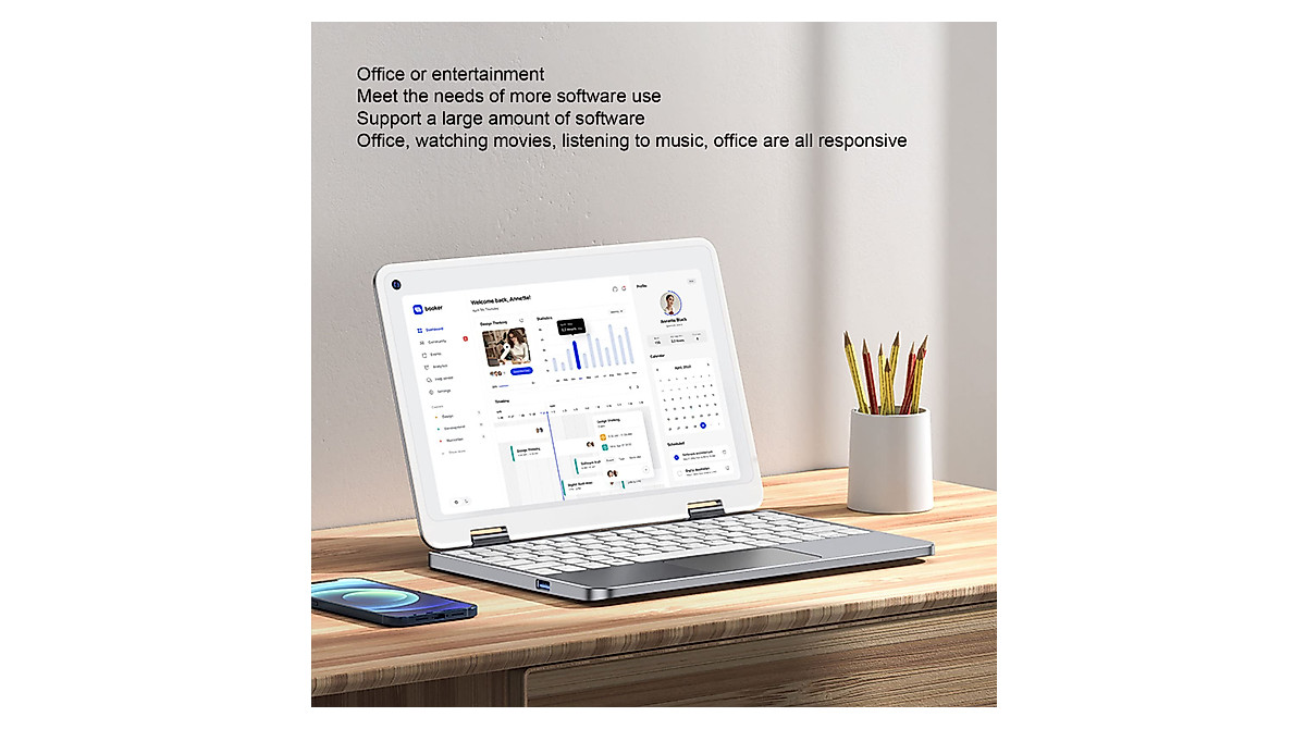 Dilwe 2 in 1 Convertible Laptop - 10.8 Inch Touchscreen