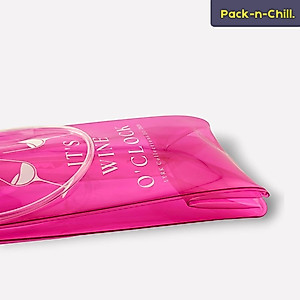 Wine Chiller (Pink), Portable Ice Wine Bag with Handles, Collapsible, Cools Wine Champagne Beers Ice Drinks in Minutes Anywhere You Go, Wine Gift Bag