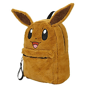Bioworld Pokemon Plush Eevee 16" Backpack with Chunk Webbing Puller