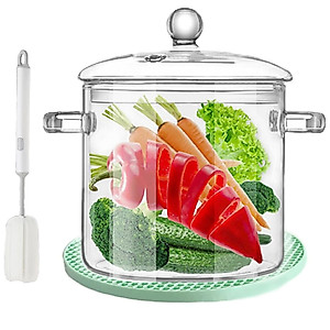 Clear Glass Simmer Pot with Lid for Cooking Potpourri Cookware Saucepan 3L 101OZ Large Pots for Stove Top Visions Stockpots Pan Big Safe Borosilicate Pans