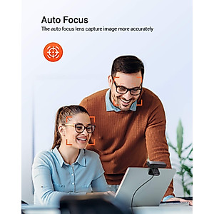 DEPSTECH Webcam with Microphone, 4K Webcam Sony Sensor Autofocus Web Camera with Privacy Cover and Tripod, 8MP USB Webcam for Desktop Laptop PC, Streaming Webcam for Zoom, Skype, Facetime, YouTube