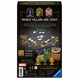 Ravensburger Marvel Villainous: Mischief & Malice Strategy Board Game | For Ages 12 & Up | Engaging Activity for Marvel Fans | High Replay Value | Fun for Teens and Adults