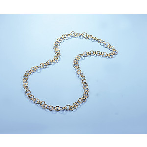 UNY JEWEL Jewelry Style Trendy Elegant Vintage Retro Unique Fashion style 2 Tone Twisted Wire Link Women Long Necklace 76 CM Christmas Gift (Two Tone)