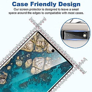 [2+2 Pack] Google Pixel 6 Pro Screen Protector, 9H Tempered Glass, Ultrasonic Fingerprint Support, 3D Curved,HD Clear Scratch Resistant for Google Pixel 6 Pro 5G Glass Screen Protector