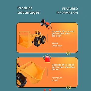 Kids Toys, Large Construction Vehicles Excavator for Kids Engineering Toys for Kids 8-10, Educational Toys for Kids 5-7, Birthday Gift for Girls, Boys