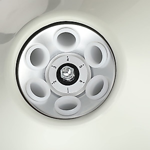 MECCTP Electric Lab Laboratory Centrifuge Machine Lab Medical Practice w/Timer and Speed Control, Max Speed 4000 RPM Capacity 6 x 20ml, Silver, 9.65inch×9inch